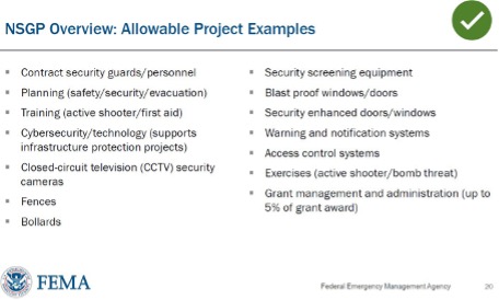 FFY2022 Nonprofit Security Grant Program Tidbits and Reminders | Jewish ...