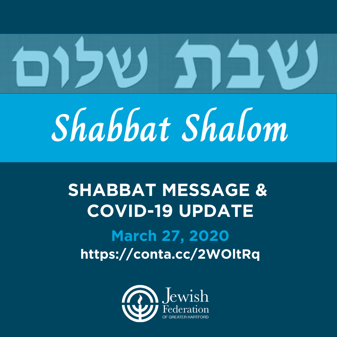 COVID-19 Update and Shabbat Message | Jewish Federation of Greater Hartford