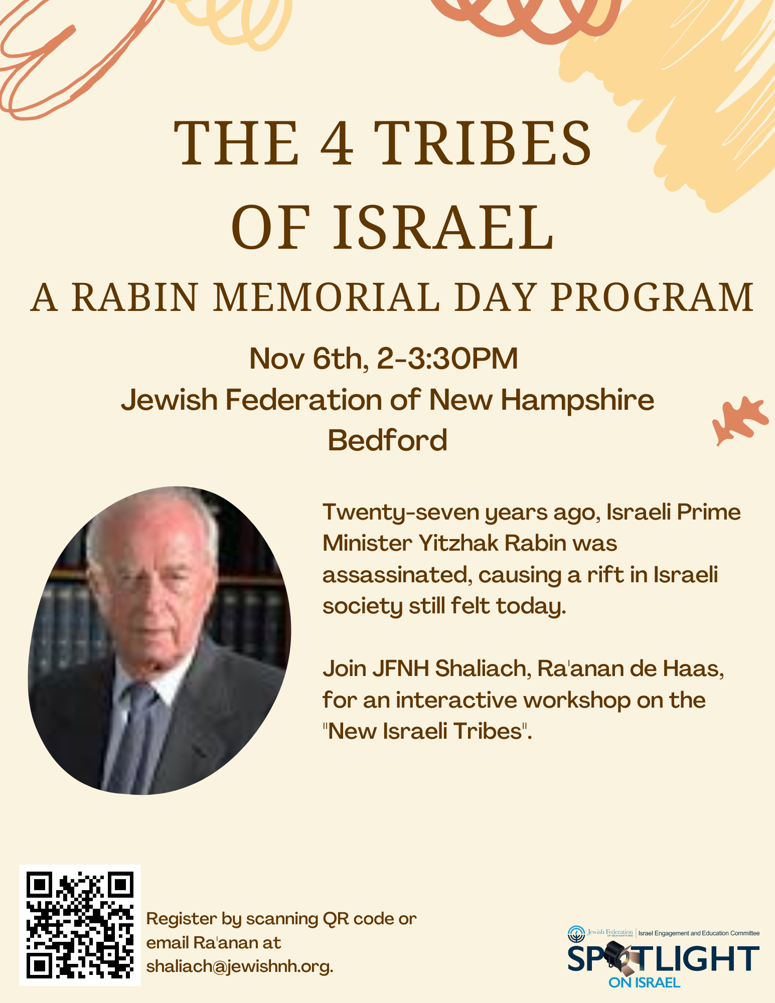 The 4 tribes of Israel - a Rabin Memorial Program | Jewish Federation ...