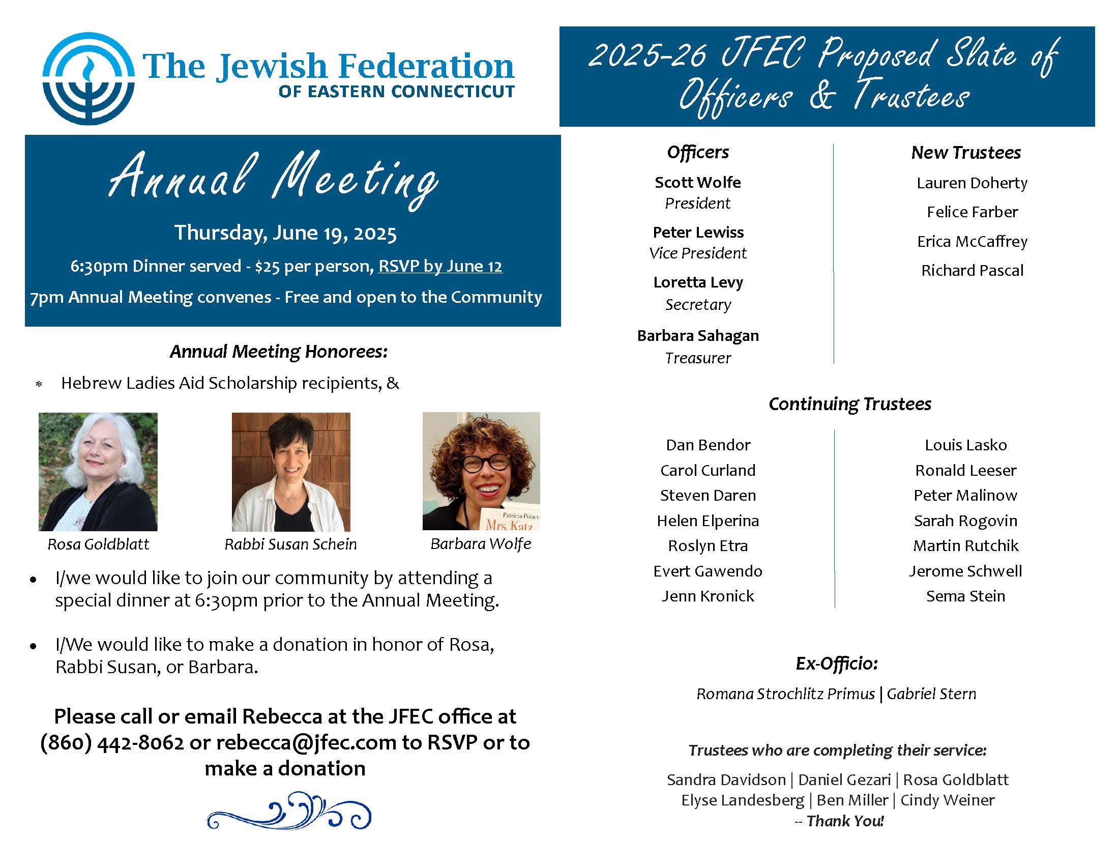 JFEC Annual Meeting | Jewish Federation of Eastern Connecticut