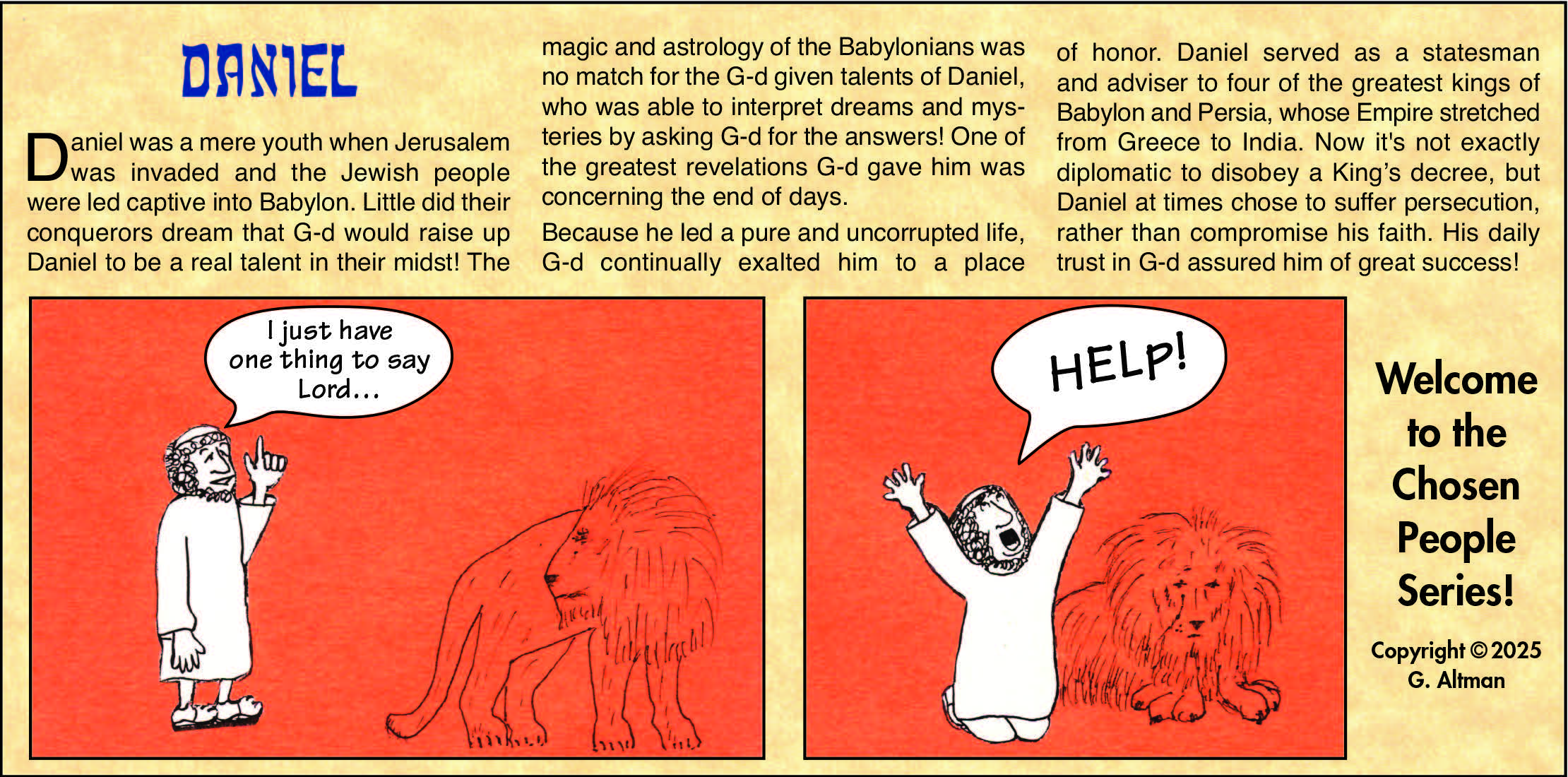 Daniel Cartoon | Jewish Federation of Eastern Connecticut