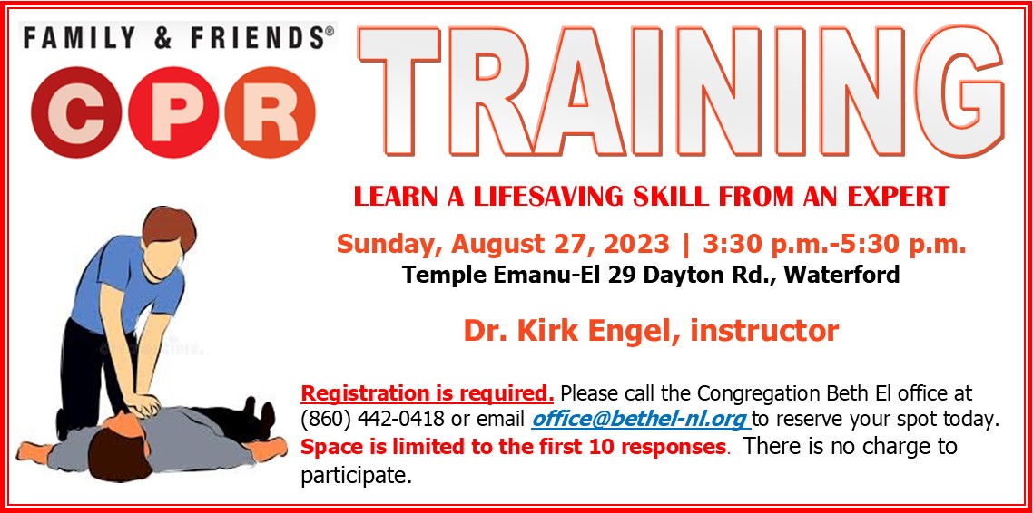 Family & Friends CPR Training | Jewish Federation of Eastern Connecticut