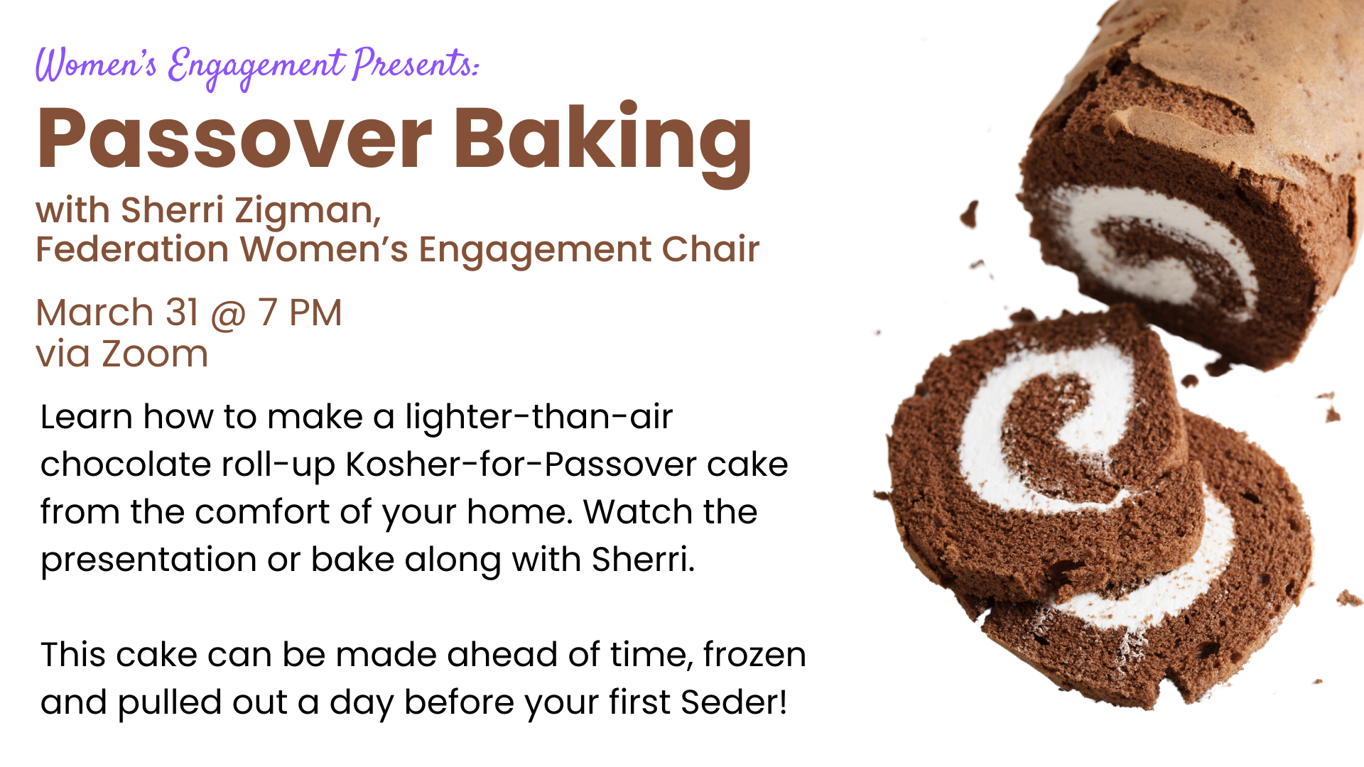 Zoom Passover Baking | United Jewish Federation of Utah