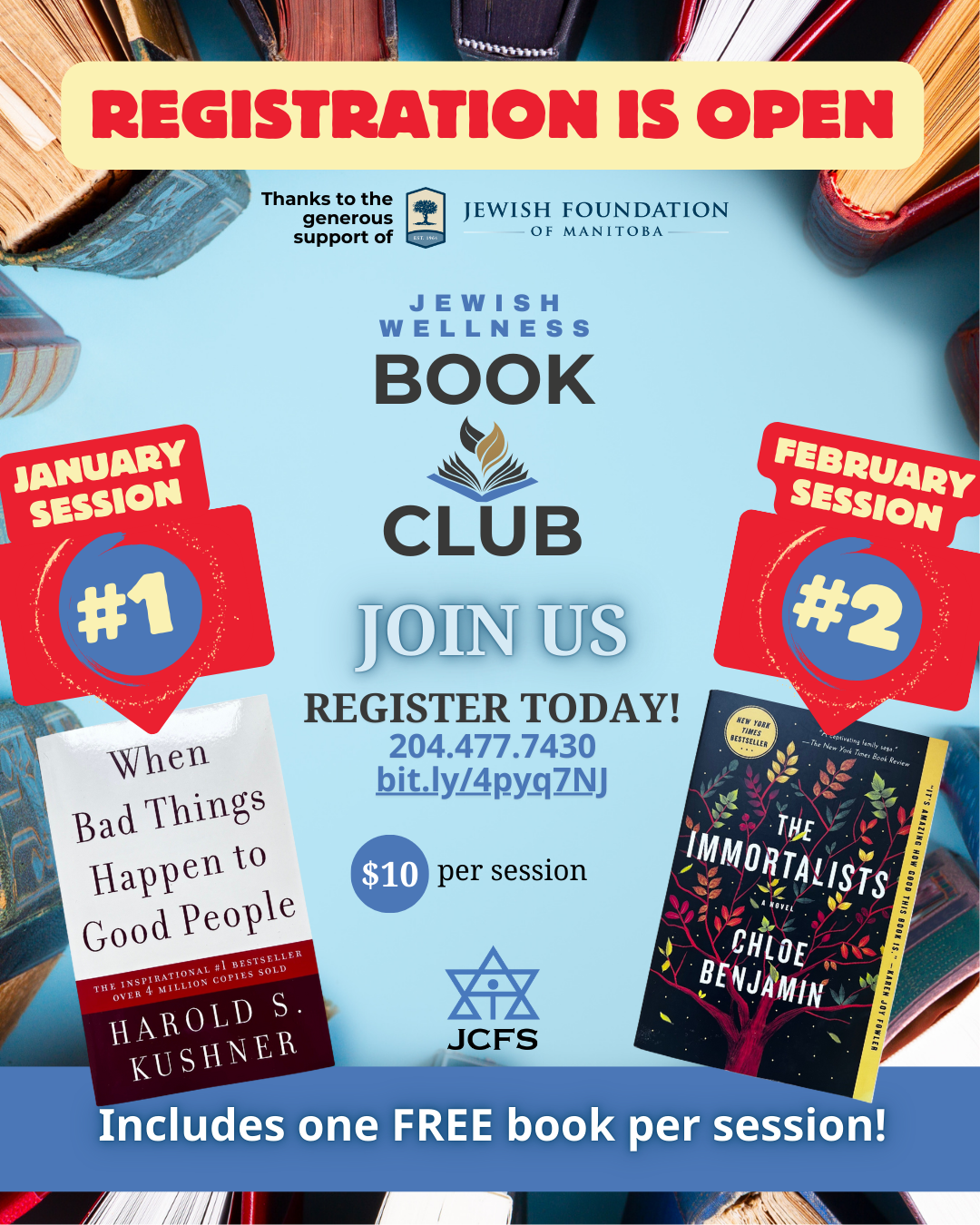 JCFS WELLNESS BOOK CLUB 2026 | Jewish Federation of Winnipeg