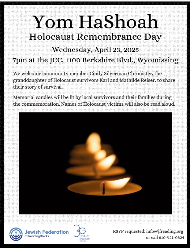 Yom HaShoah "Holocaust Remembrance Day" | Jewish Federation of Reading ...